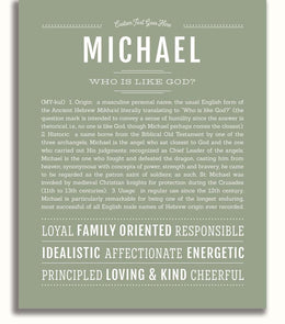 Michael | Name Art Print – Name Stories