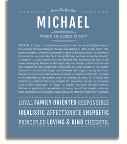 Michael | Name Art Print – Name Stories
