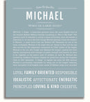 Michael Personalized Name Meaning Art Prints – Name Stories
