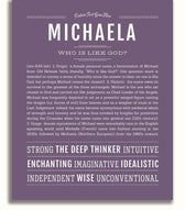 Michaela Personalized Name Meaning Art Prints – Name Stories