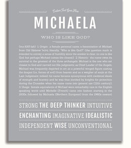 Michaela | Name Art Print – Name Stories