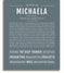 Michaela | Name Art Print – Name Stories