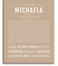 Michaela | Name Art Print – Name Stories