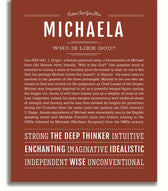 Michaela | Name Art Print – Name Stories