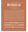 Michaela | Name Art Print – Name Stories