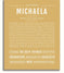 Michaela | Name Art Print – Name Stories