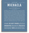 Michaela | Name Art Print – Name Stories