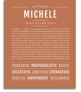 Michele | Name Art Print – Name Stories