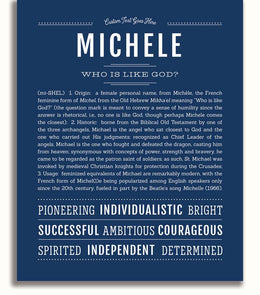 Michele | Name Art Print – Name Stories
