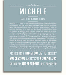 Michele | Name Art Print – Name Stories