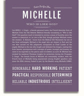 Michelle Personalized Name Meaning Art Prints – Name Stories