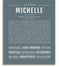 Michelle Personalized Name Meaning Art Prints – Name Stories