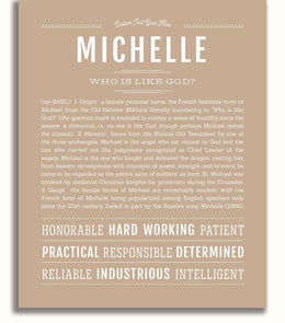 Michelle | Name Art Print – Name Stories