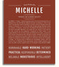 Michelle Personalized Name Meaning Art Prints – Name Stories