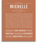 Michelle Personalized Name Meaning Art Prints – Name Stories