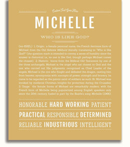 Michelle | Name Art Print – Name Stories