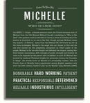 Michelle | Name Art Print – Name Stories