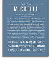 Michelle Personalized Name Meaning Art Prints – Name Stories
