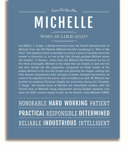 Michelle | Name Art Print – Name Stories