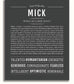 Mick | Name Art Print – Name Stories