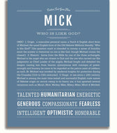 Mick | Name Art Print – Name Stories
