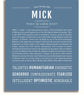 Mick | Name Art Print – Name Stories