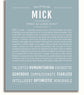 Mick | Name Art Print – Name Stories