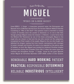 Miguel | Name Art Print – Name Stories