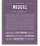 Miguel | Name Art Print – Name Stories