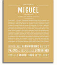 Miguel Personalized Name Meaning Art Prints – Name Stories