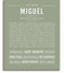 Miguel Personalized Name Meaning Art Prints – Name Stories