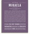 Mikaela | Name Art Print – Name Stories