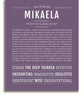 Mikaela Personalized Name Meaning Art Prints – Name Stories