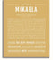 Mikaela Personalized Name Meaning Art Prints – Name Stories