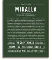 Mikaela | Name Art Print – Name Stories