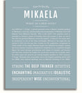 Mikaela | Name Art Print – Name Stories