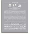 Mikaila | Name Art Print – Name Stories