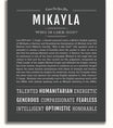 Mikayla | Name Art Print – Name Stories