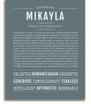 Mikayla | Name Art Print – Name Stories