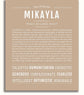 Mikayla Personalized Name Meaning Art Prints – Name Stories