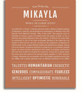 Mikayla | Name Art Print – Name Stories