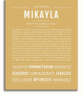 Mikayla | Name Art Print – Name Stories