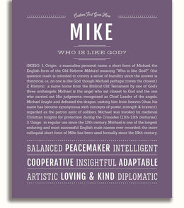 Mike | Name Art Print – Name Stories