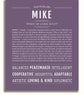 Mike Personalized Name Meaning Art Prints – Name Stories