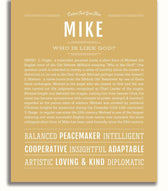 Mike | Name Art Print – Name Stories