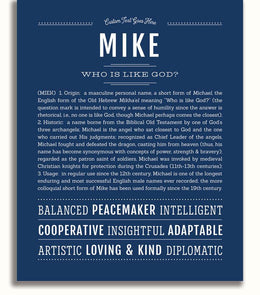 Mike | Name Art Print – Name Stories