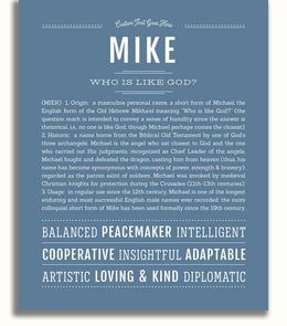 Mike | Name Art Print – Name Stories