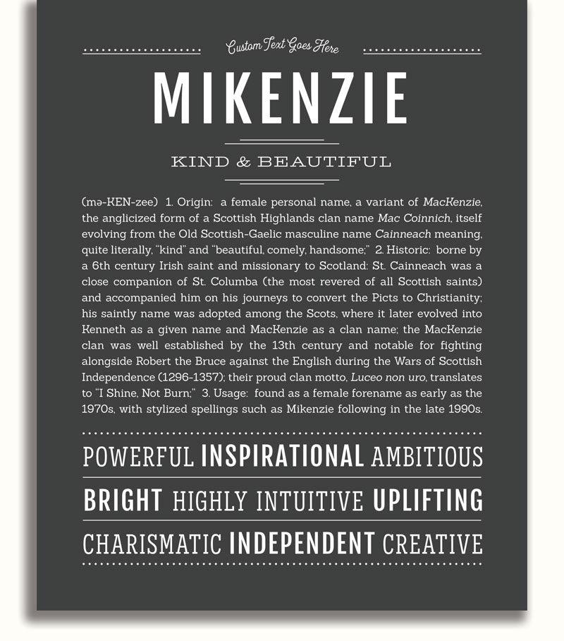 Mikenzie | Name Art Print – Name Stories