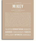 Mikey | Name Art Print – Name Stories