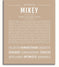 Mikey | Name Art Print – Name Stories